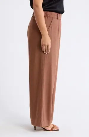 Wit & Wisdom Skyrise High Rise Wide Leg Pants - Mocha