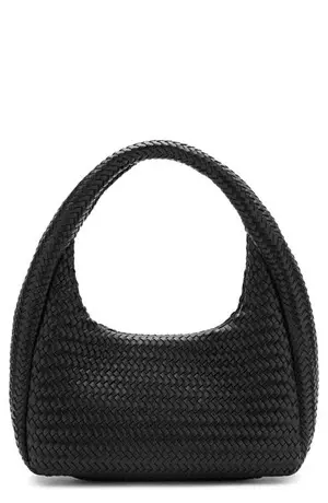 Mango Braided Faux Leather Shoulder Bag