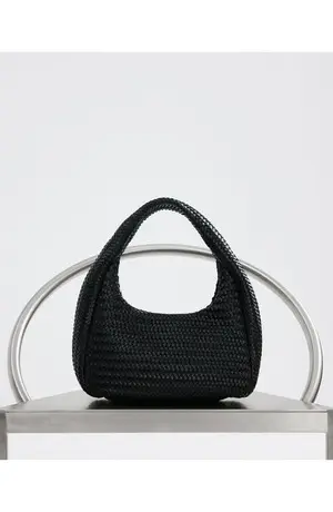 Mango Braided Faux Leather Shoulder Bag