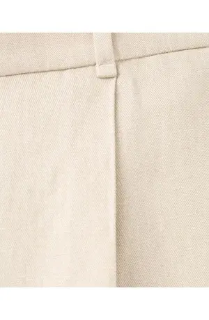 Mango Straight Fit Pleat Front Wide Leg Pants