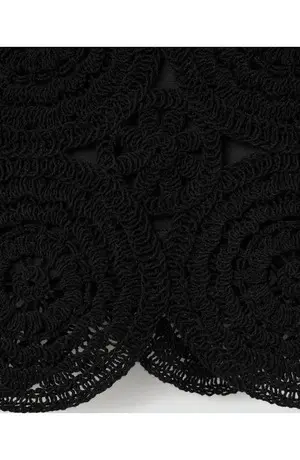 Mango Crochet Cotton Blend Mini Skirt