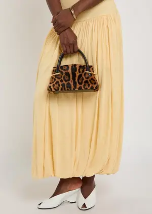 Givenchy Mini Calf-hair Top Handle Bag - Leopard