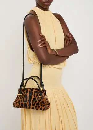 Givenchy Mini Calf-hair Top Handle Bag - Leopard