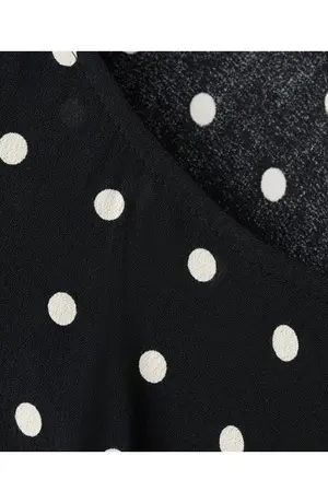 Mango Polka Dot Long Sleeve Maxi Dress