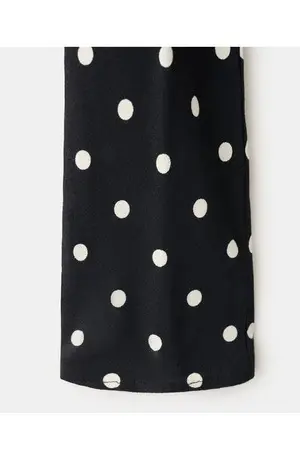 Mango Polka Dot Long Sleeve Maxi Dress