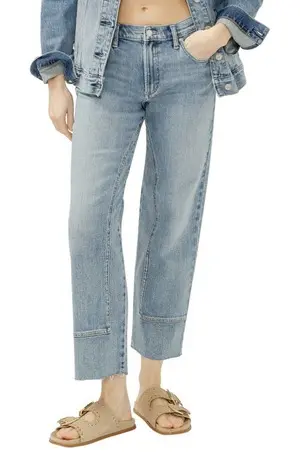 SILVER JEANS CO. Western Relaxed Ankle Straight Leg Jeans