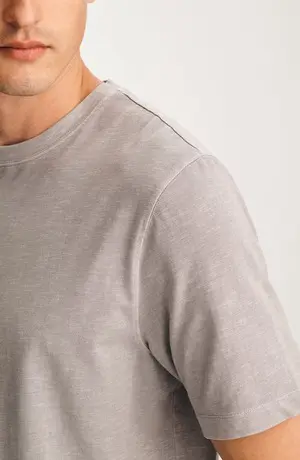 MAVI Pale Brown Slub Cotton Blend T-shirt