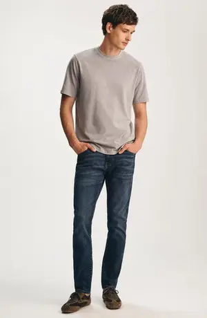 MAVI Pale Brown Slub Cotton Blend T-shirt