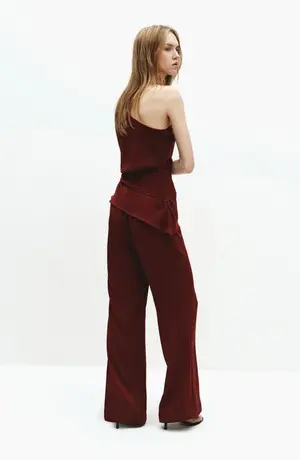 Mango Sleeveless Asymmetric Jumpsuit With Bow Detail