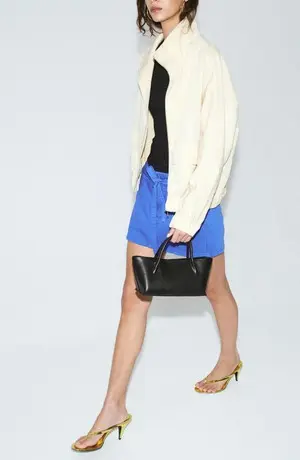 Mango Belted Denim Miniskirt