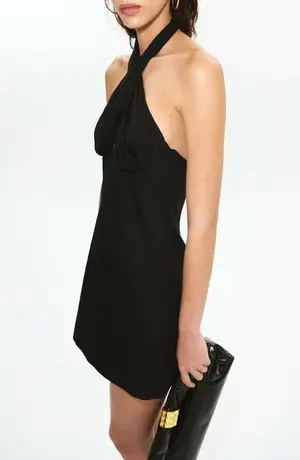 Mango Bambi Halter Neck Mini Dress With Cut-out Detail