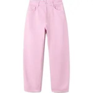 Mango High Waist Tapered Leg Jeans - Lilac