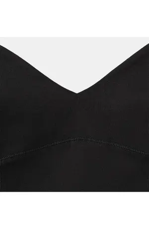 Mango Mimi V-neck Spaghetti Strap Top - Black