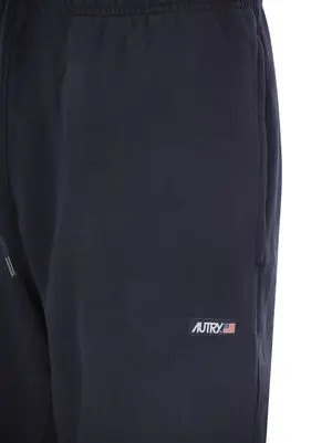 AUTRY Logo Patch Tapered Leg Track Pants - Black