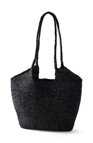 HAVEN WELL WITHIN Raffia Tote Bag - Black