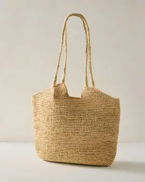 HAVEN WELL WITHIN Raffia Tote Bag