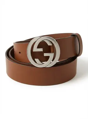Gucci Double G Belt - Brown
