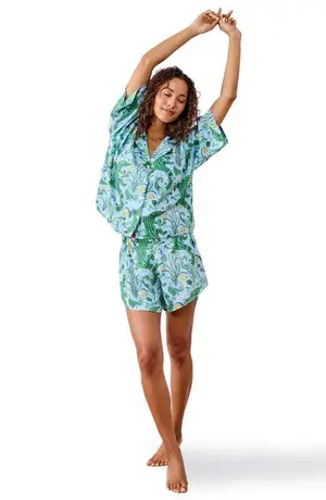 PRINTFRESH Sweet Dreams Satin Short Pajamas