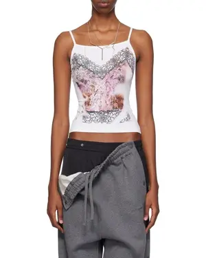 Y/project Lace Printed Camisole Top