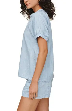 Bella Dahl Chambray Short Sleeve Button-up Shirt