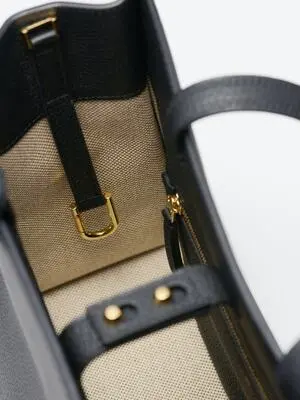 Delvaux Leather Logo Shoulder Bag