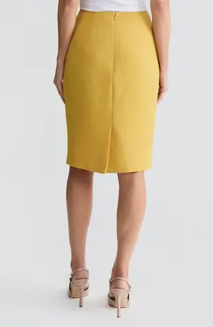 KASPER Pebble Crepe Slim Skirt