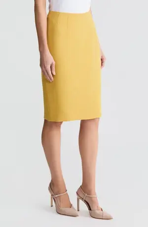 KASPER Pebble Crepe Slim Skirt