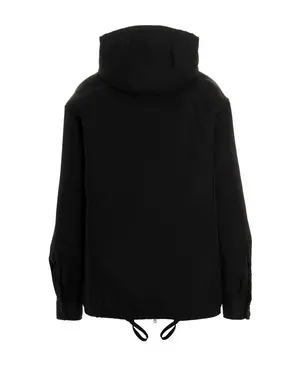 Prada Re-nylon Hooded Jacket With Logo Print