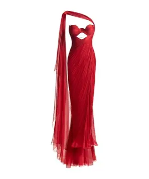 MARIA LUCIA HOHAN One-shoulder Backless Maxi Dress