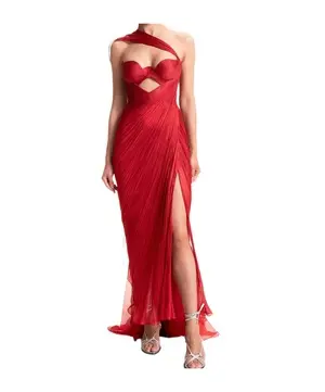 MARIA LUCIA HOHAN One-shoulder Backless Maxi Dress