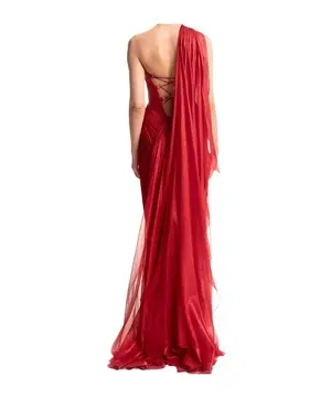 MARIA LUCIA HOHAN One-shoulder Backless Maxi Dress