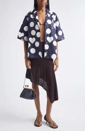 Jacquemus The Voile Asymmetric Draped Skirt
