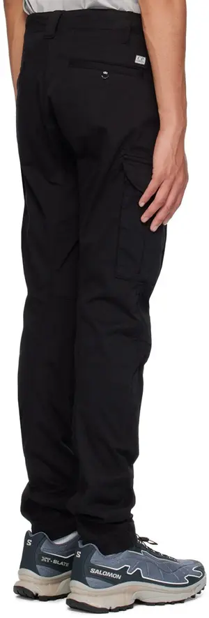 C.P. COMPANY Lens Detailed Tapered-leg Cargo Pants - Black