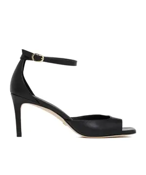 STUART WEITZMAN Square-toed High-heeled Sandals With Adjustable Ankle Strap
