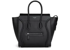 Celine Luggage Drummed Micro Tote