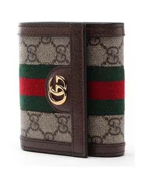 Gucci Ophidia Gg Card Case Wallet - Green