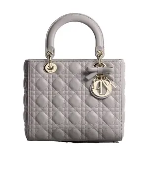 Dior Medium Lady Bag - Grey