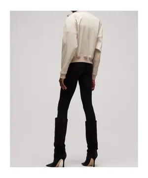 Gucci Poplin Zip-up Jacket With High Neck And Rib Trim - Light Beige