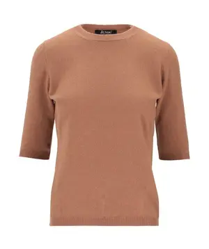 Lela Rose Mid-length Sleeve Knitted Sweater - Camel