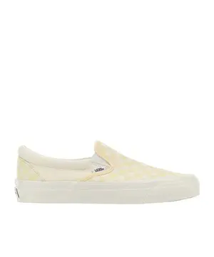 VANS Checkerboard Low Top Slip-on Casual Shoes - White/checkerboard Yellow Dust