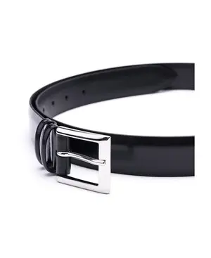 ORTIGNI Classic Square Buckle Leather Belt