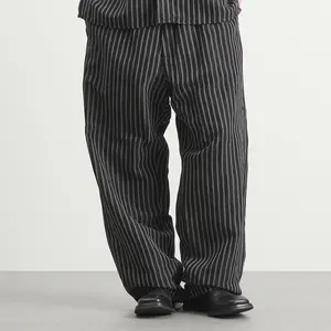 WILLY CHAVARRIA Toluca Striped Wide-leg Trousers - Black