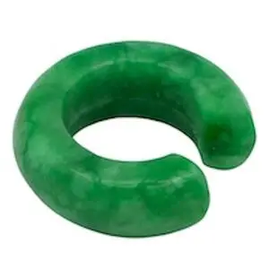 SEREE Abby Single Jade Cuff Earring - Green