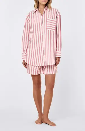 PAPINELLE Stripe Short Pajamas - Raspberry