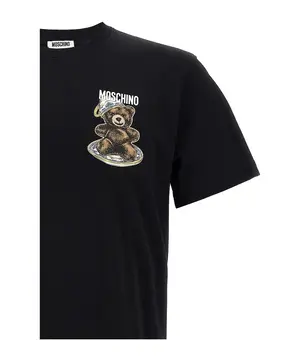 Moschino Printed Crewneck T-shirt - Black