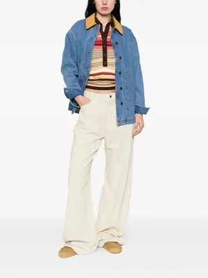 Filson Denim Chore Jacket With Spread Collar