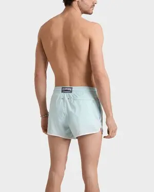 Vilebrequin X 3.paradis Dove Embroidered Swim Shorts - Blue