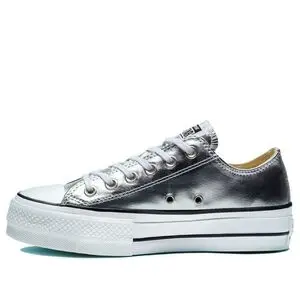CONVERSE Chuck Taylor All Star Lift Ox Sneakers - Silver/white