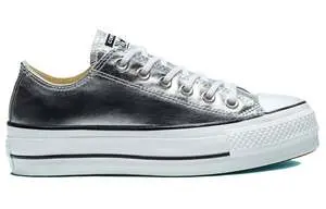 CONVERSE Chuck Taylor All Star Lift Ox Sneakers - Silver/white