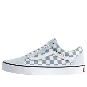 VANS Old Skool Checkerboard Sneakers - Dawn Mist Blue/white